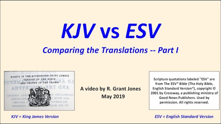 Bible English Standard Version Vs King James - Bible Paradise