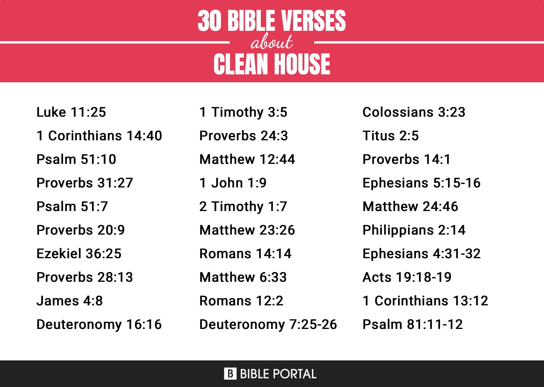 Bible Verses About Cleaning Your House - Bible Paradise