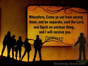 Bible Verses About Separating Yourself From The World Kjv - Bible Paradise