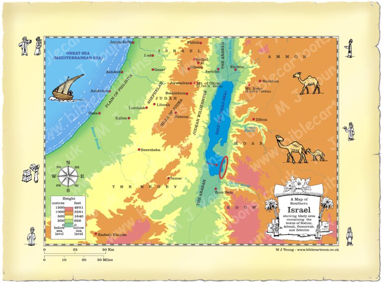 Map Of Sodom And Gomorrah In The Bible - Bible Paradise