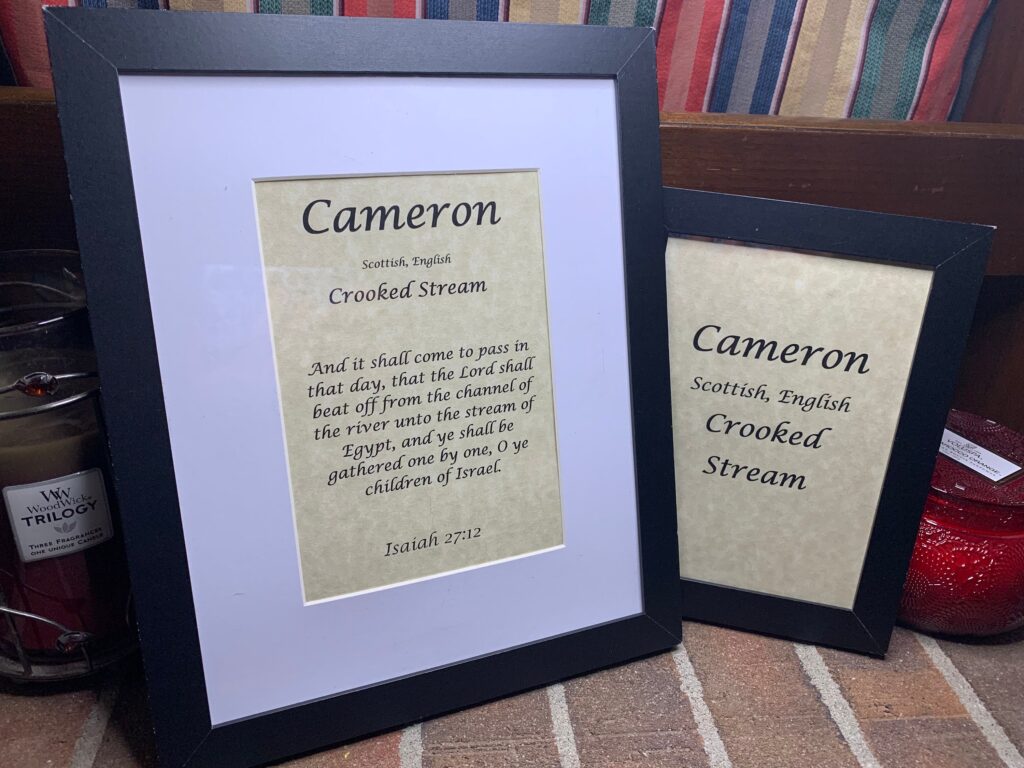 Meaning Of Cameron In The Bible - Bible Paradise