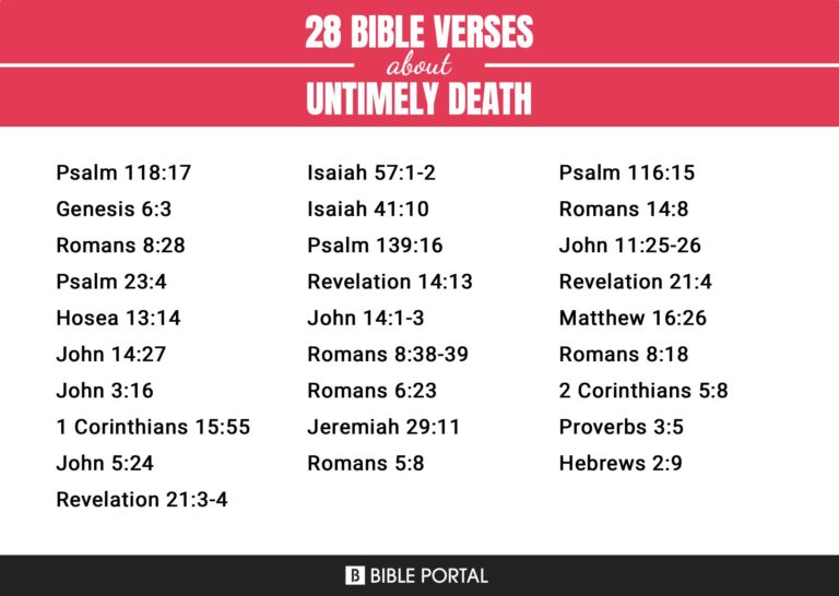 Untimely Death In The Bible Kjv - Bible Paradise