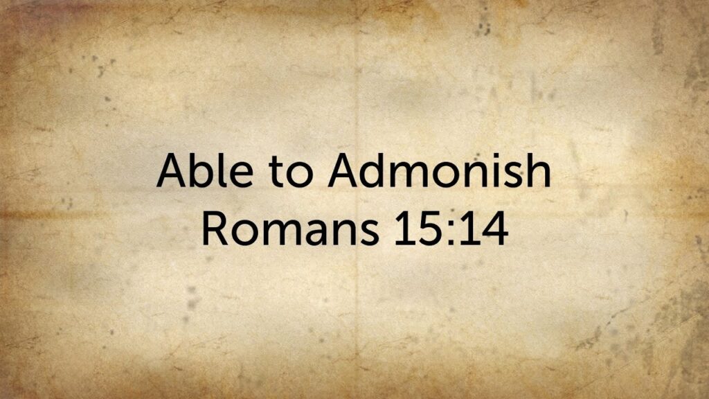 What Does Admonition Mean In The Bible - Bible Paradise