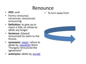 What Does Renounce Mean In The Bible - Bible Paradise